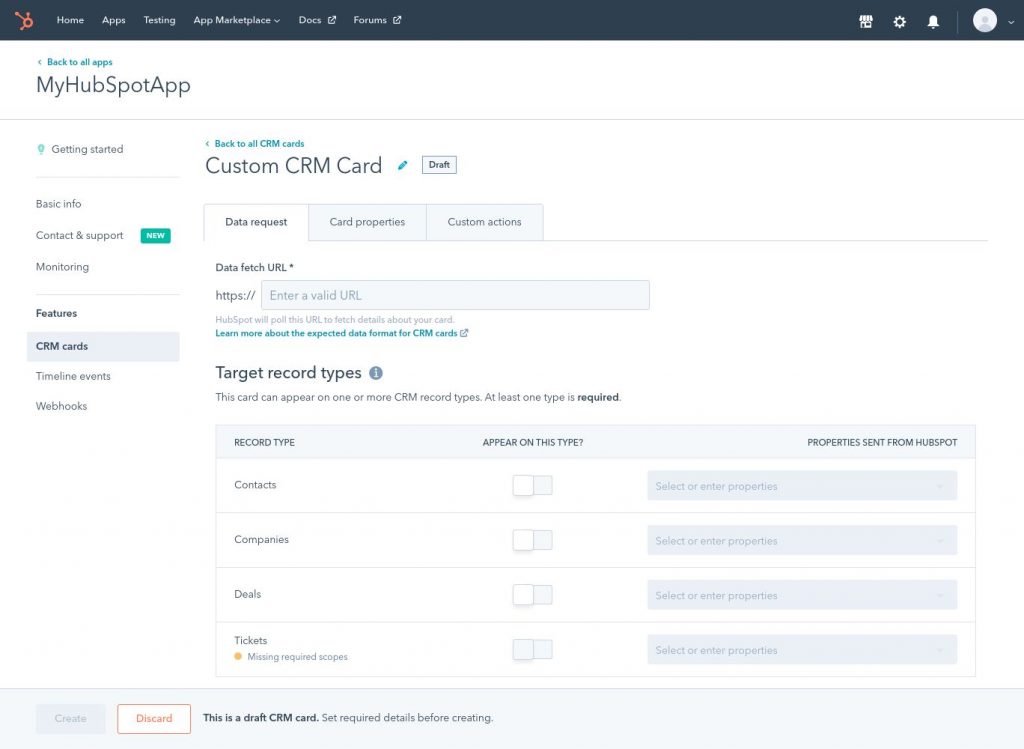 Integrate 3rd Party Data In HubSpot With CRM Card Integration