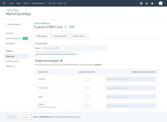 Integrate 3rd Party Data In HubSpot With CRM Card Integration